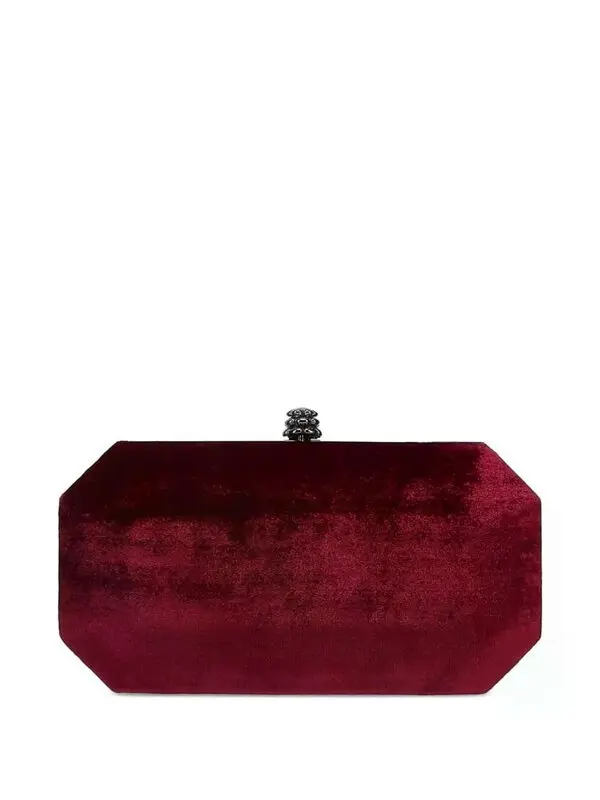 Tyler Ellis Perry Velvet Clutch Bag - Red