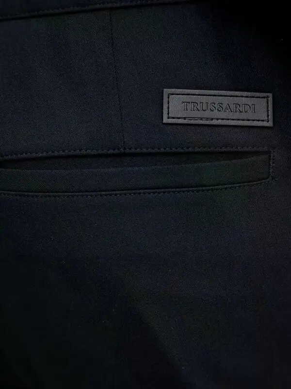 TRUSSARDI Tailored Trousers With Logo Patch