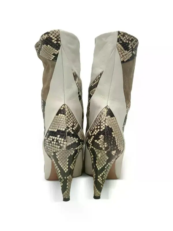 AQUAZZURA Calder Snake-effect Ankle Boots