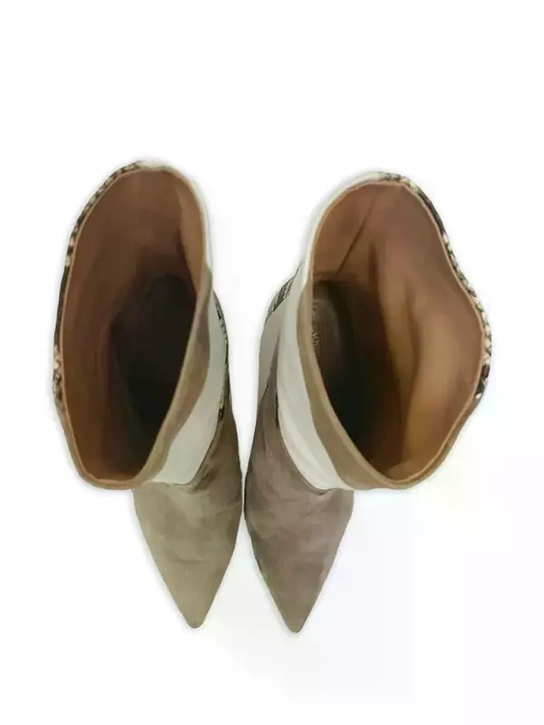 AQUAZZURA Calder Snake-effect Ankle Boots