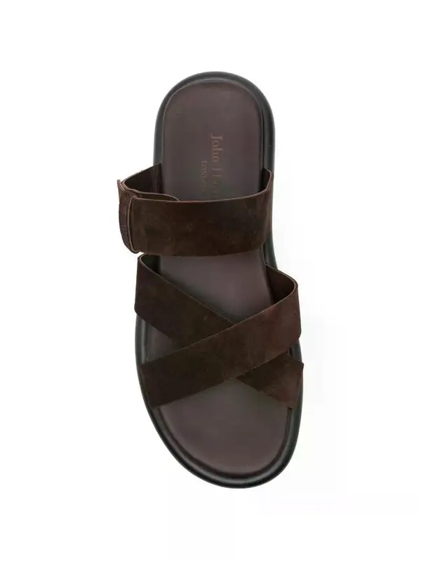 JOHN HARRISON Suede Crossover Sandals