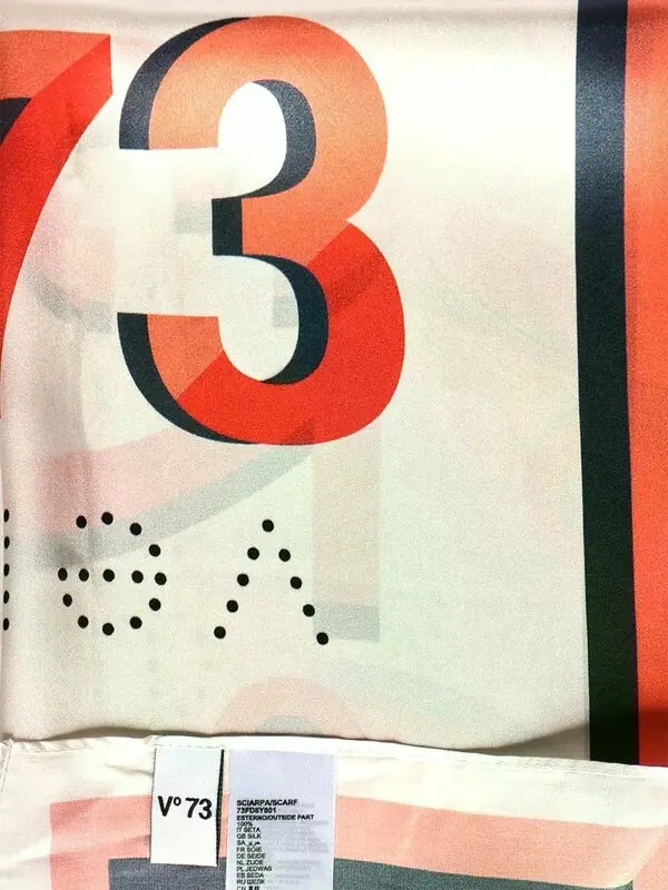 V°73 Logo-print Silk Scarf