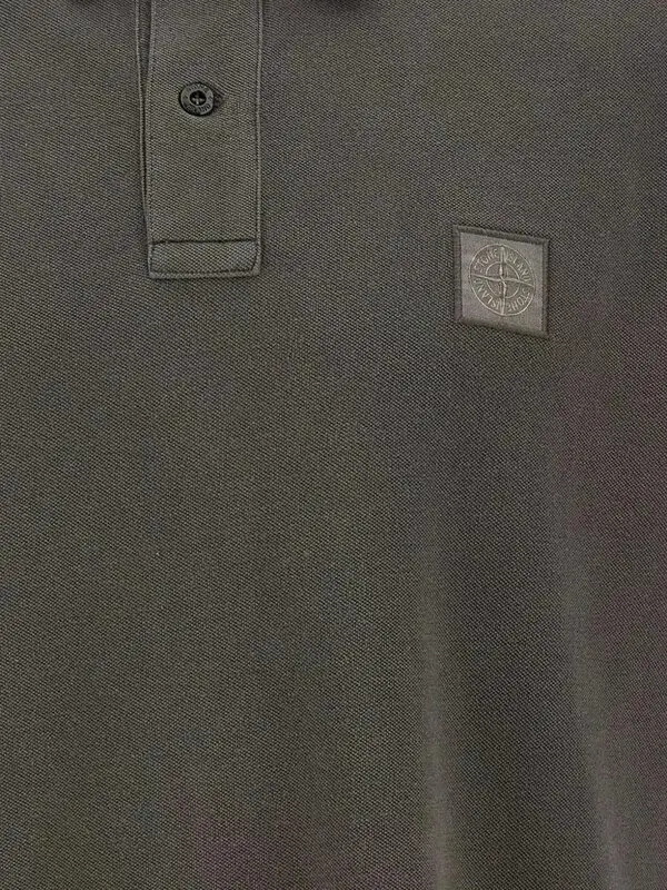 Stone Island Logo-patch Cotton-piqué Polo Shirt