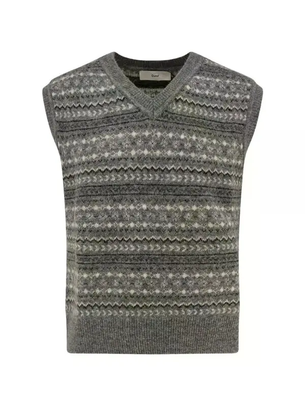 DUNST Fair Isle V-neck Sleeveless Knit