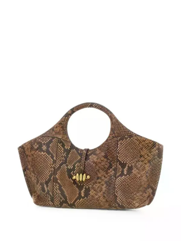GIANNI CHIARINI Python-printed Leather Shoulder Bag