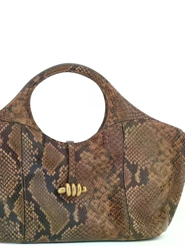 GIANNI CHIARINI Python-printed Leather Shoulder Bag