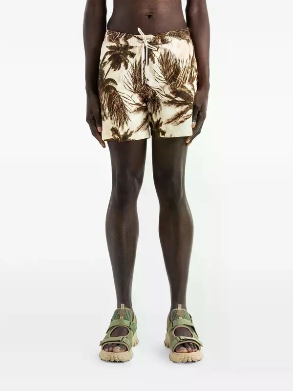 Moncler Palm-print Swim Shorts