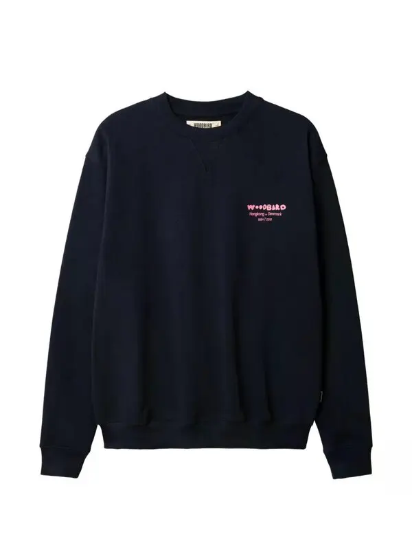 WOODBIRD Graphic Print Crew Neck Sweater