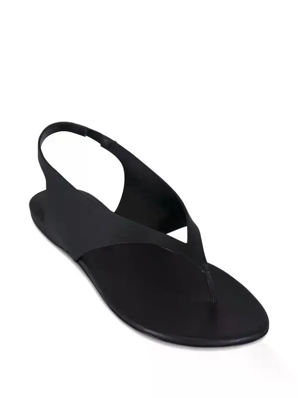 Le Monde Beryl Langley Leather Thong Sandals - Black