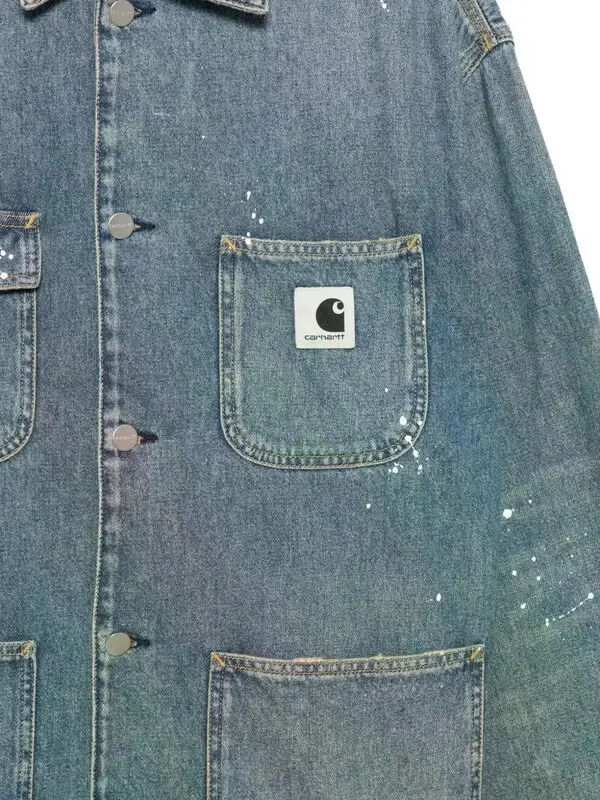 Carhartt Work In Progress Logo Patch Denim Jacket