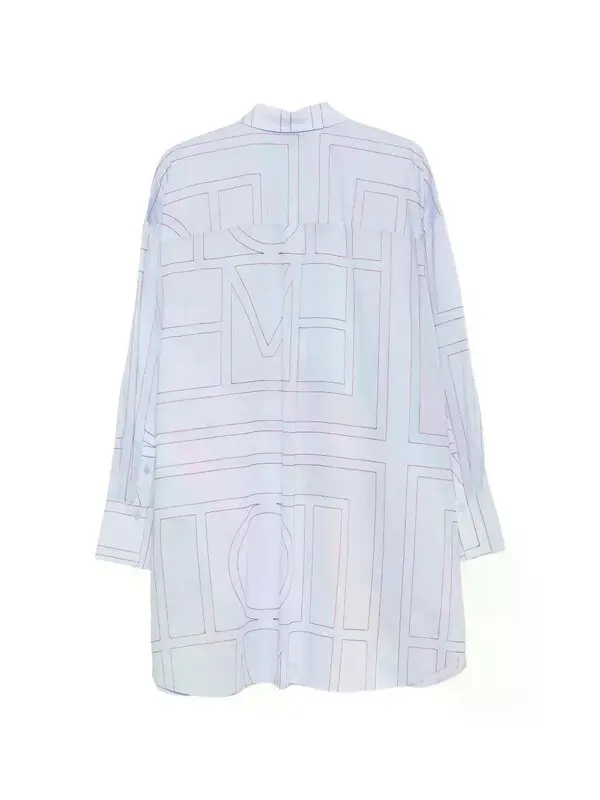 TOTEME Embroidered Oversized Shirt - Blue
