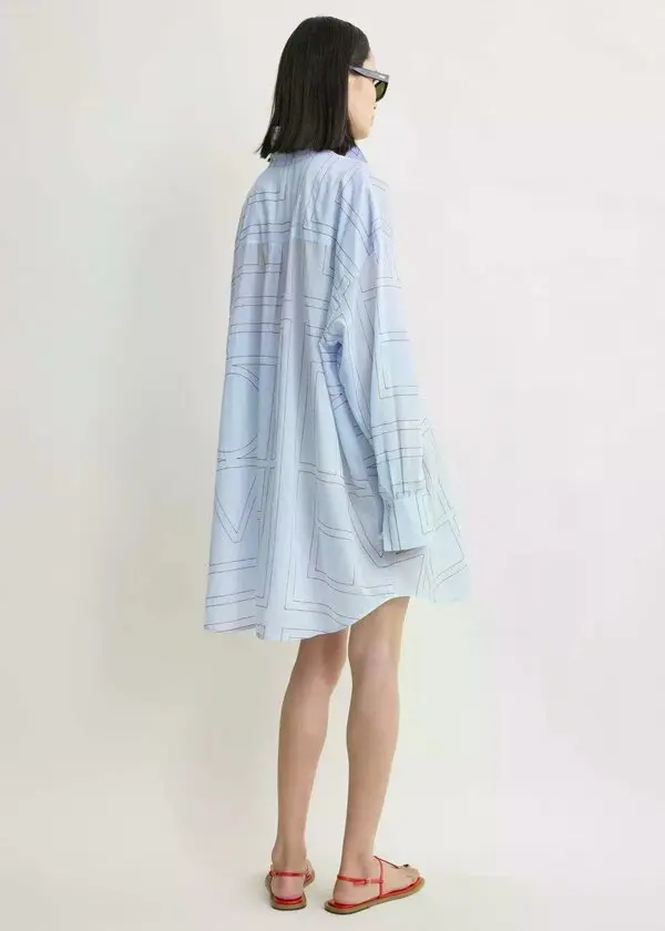 TOTEME Oversized Geometric Embroidered Shirt