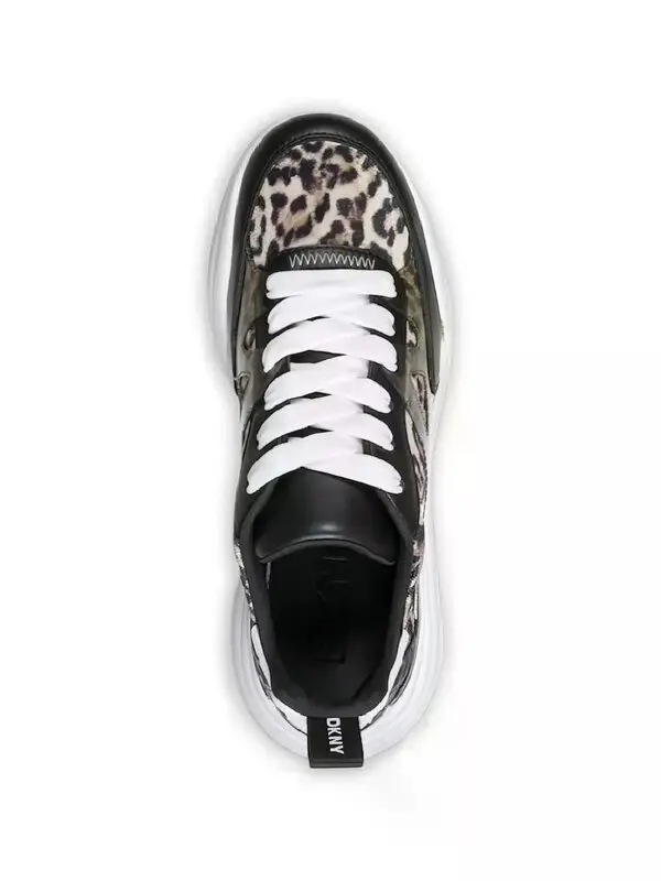 Dkny Leopard Print Lace Up Sneakers
