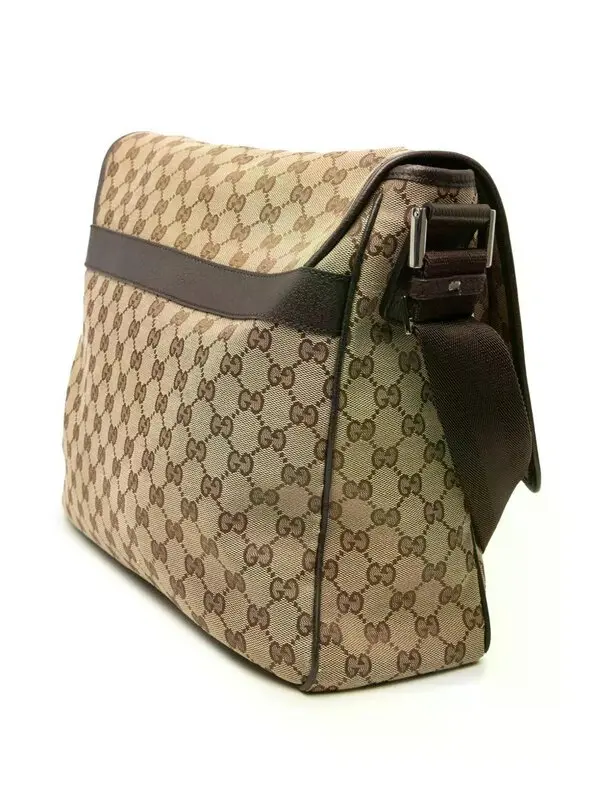 Gucci Gg Canvas Flap Messenger Bag
