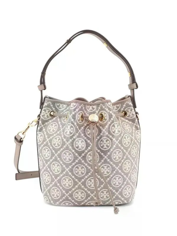 Tory Burch Drawstring Bucket Bag - Grey