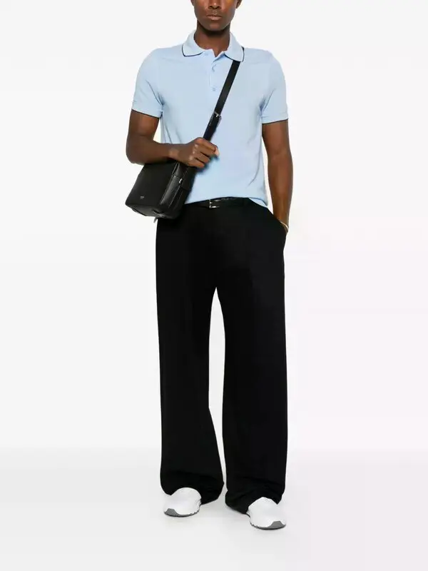 TOM FORD Contrast-trim Polo Shirt - Blue