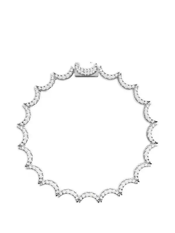 APM MONACO Waves Crystal-embellished Bracelet - Silver