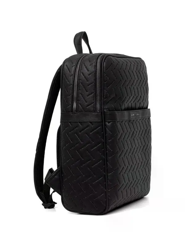 Armani Exchange Embossed Logo Grained Effect Backpack