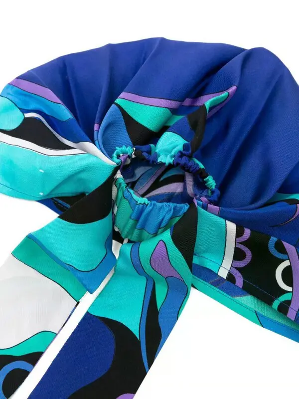 Emilio Pucci Iride Print Silk Headband - Blue