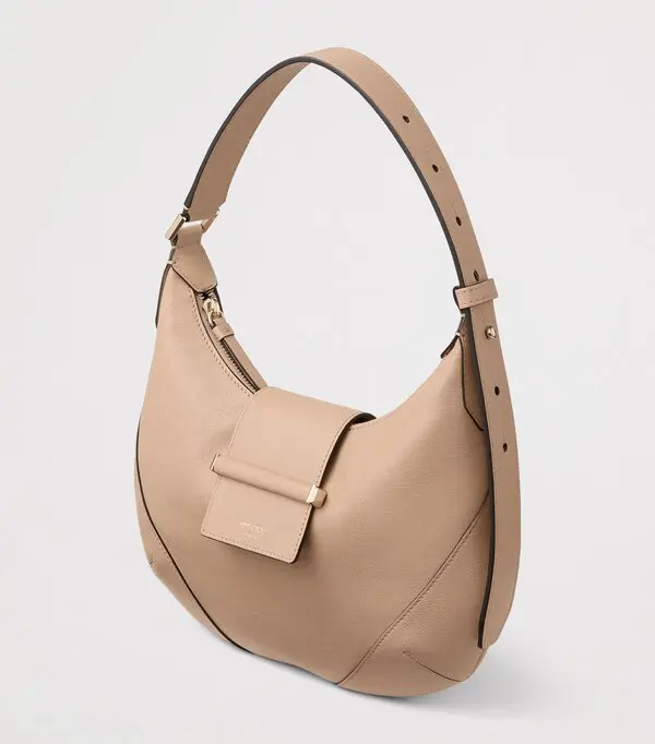 JIMMY CHOO Bar Lambskin Shoulder Bag - Brown