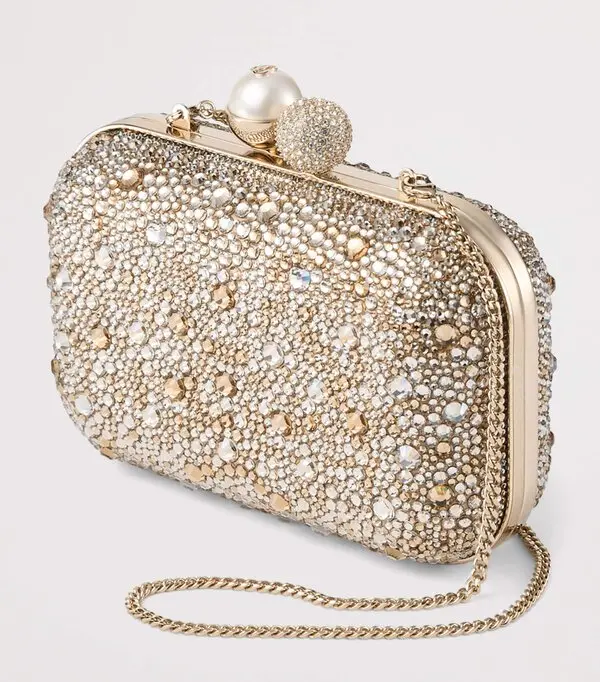 JIMMY CHOO Embellished Clutch Bag With Chain Strap