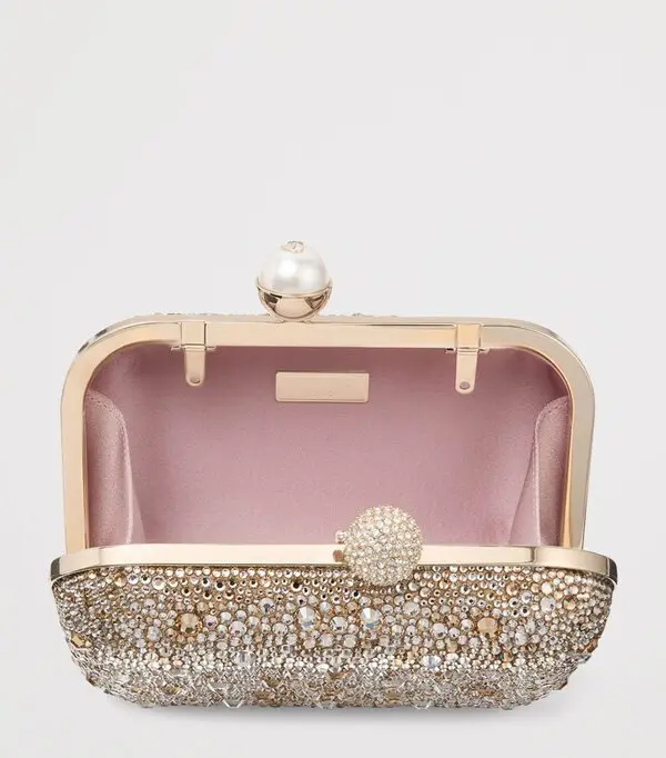 JIMMY CHOO Embellished Clutch Bag With Chain Strap