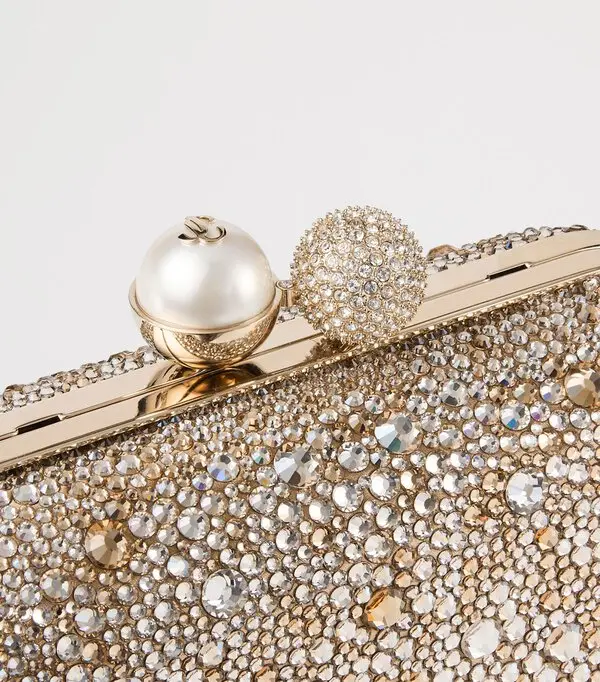 JIMMY CHOO Embellished Clutch Bag With Chain Strap