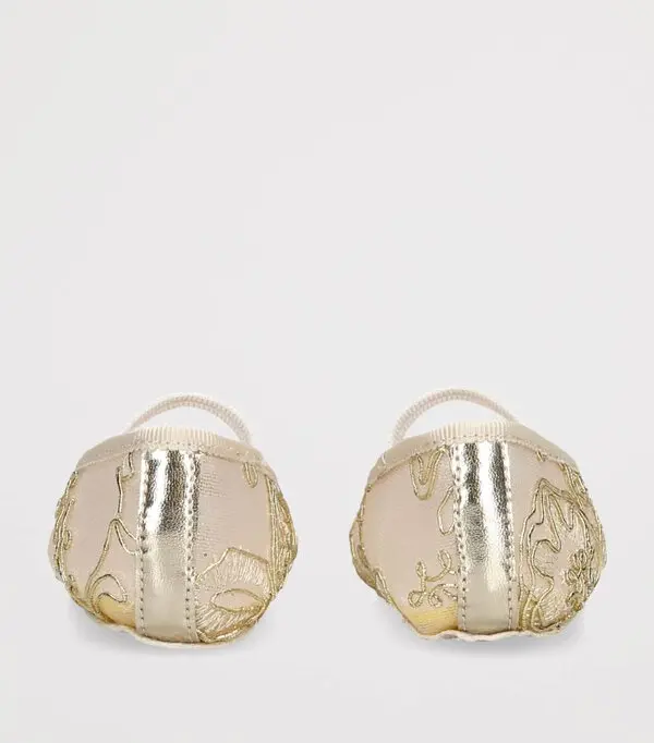 ARUNA SETH Embroidered Butterfly Ballet Flats - Gold