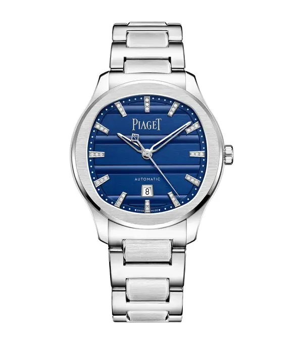 PIAGET Stainless Steel And Diamond Polo Date Watch - Silver