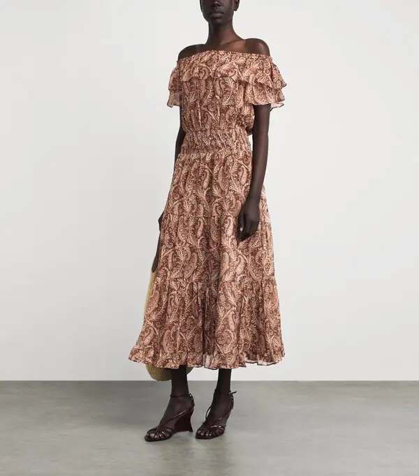 Paige Silk Georgette Alistar Midi Dress