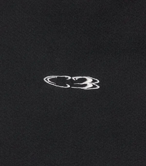 COLE BUXTON Distressed Surf Hoodie - Black