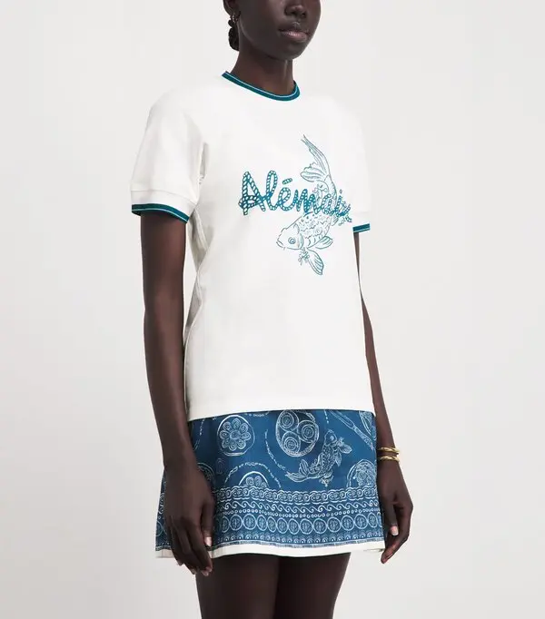 ALEMAIS Alémais Cotton Printed T-shirt - Ivory