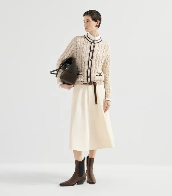 Brunello Cucinelli Denim Midi Skirt