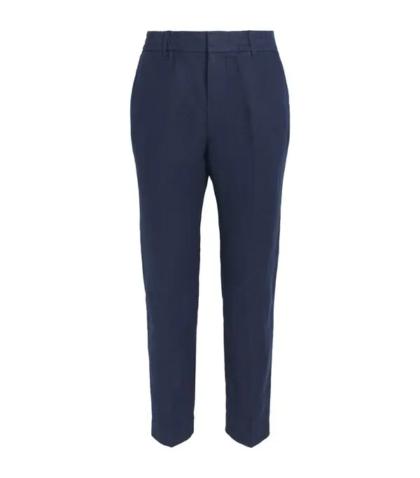 NN.07 Linen Billie Trousers - Navy