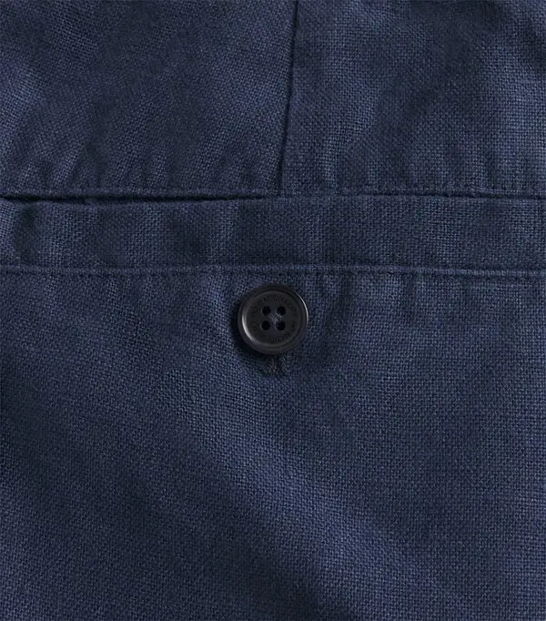 NN.07 Linen Billie Trousers - Navy