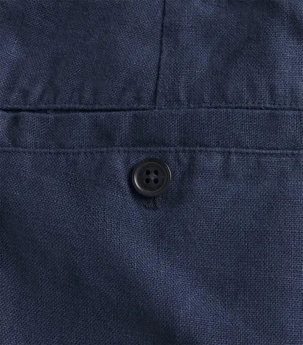 NN.07 Linen Billie Trousers - Navy
