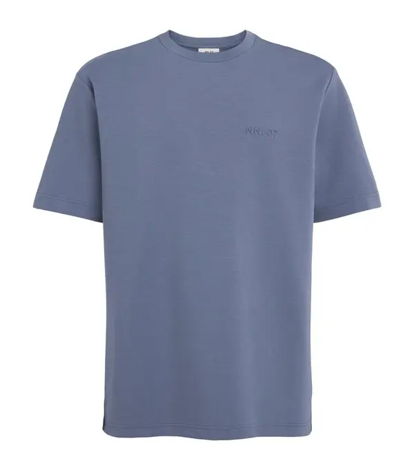 NN.07 Relaxed Logo Nat T-shirt - Blue