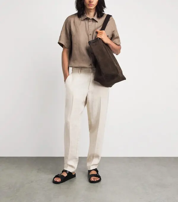 NN.07 Linen Billie Trousers - Ivory