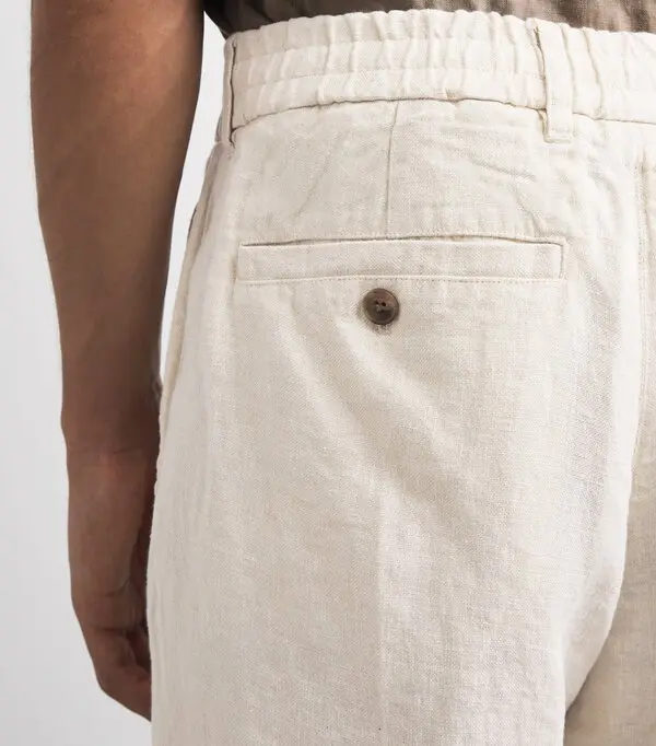 NN.07 Linen Billie Trousers - Ivory