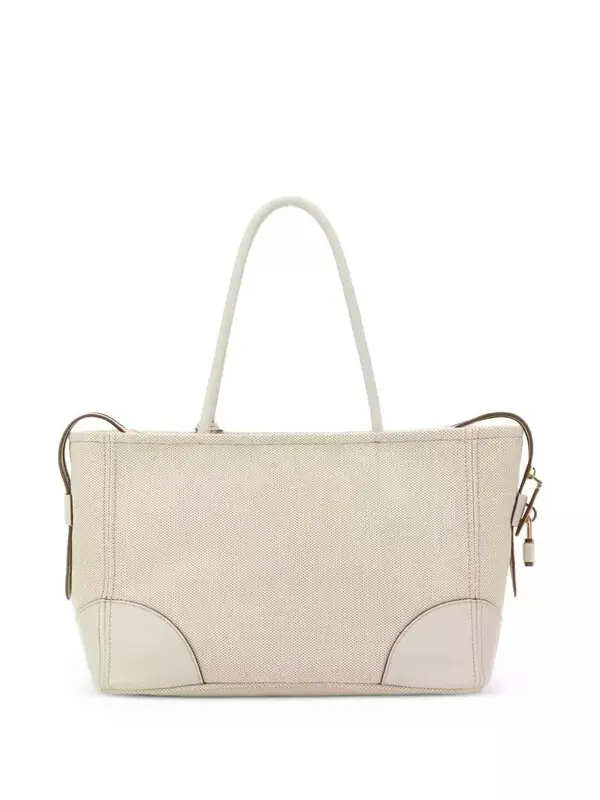 Prada Large Canvas Tote Bag - Neutrals
