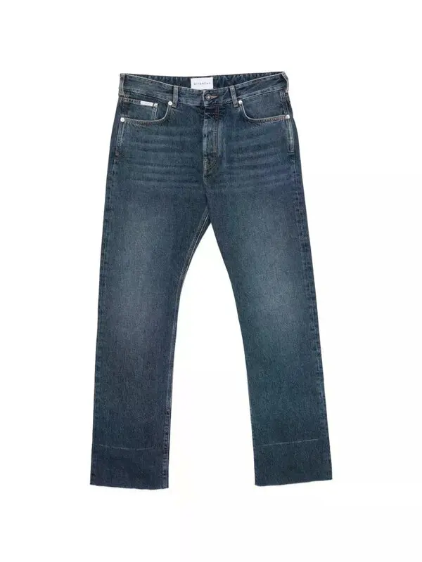 Givenchy Faded Wash Raw-cut Jeans