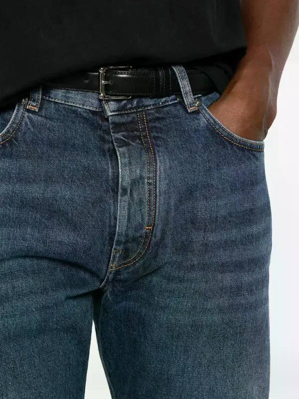 Givenchy Faded Wash Raw-cut Jeans