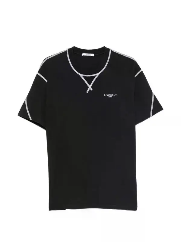 Givenchy Contrast-topstitched Logo-print T-shirt