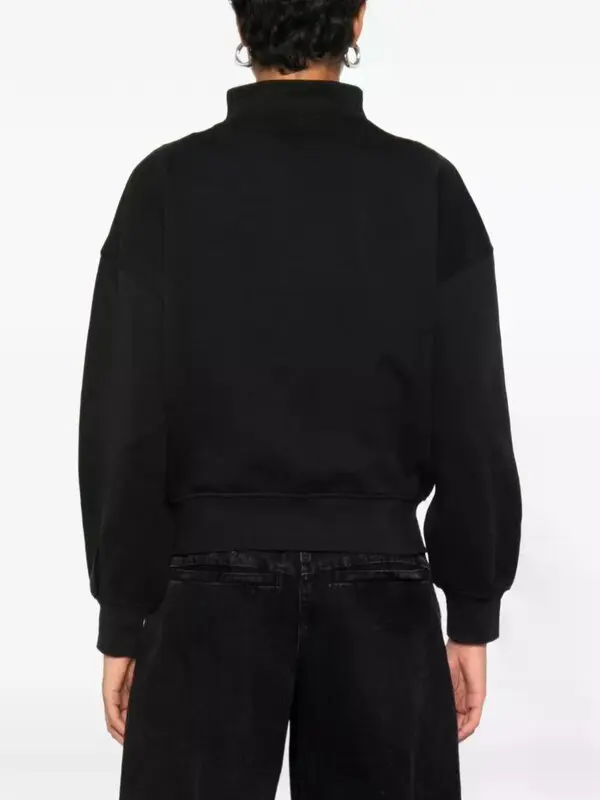Calvin Klein Half-zip Logo Embroidered Sweater