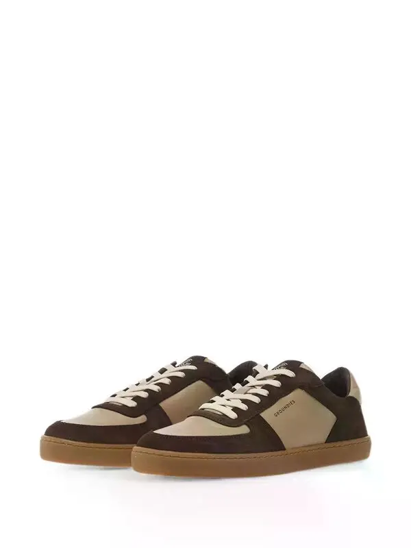 GROUNDIES Hamptons Panelled Leather Sneakers - Brown