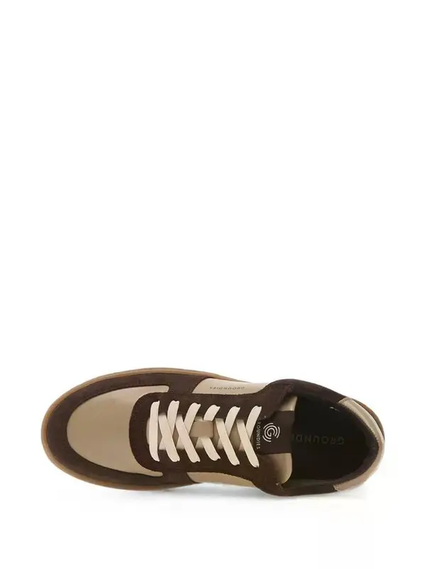 GROUNDIES Hamptons Panelled Leather Sneakers - Brown