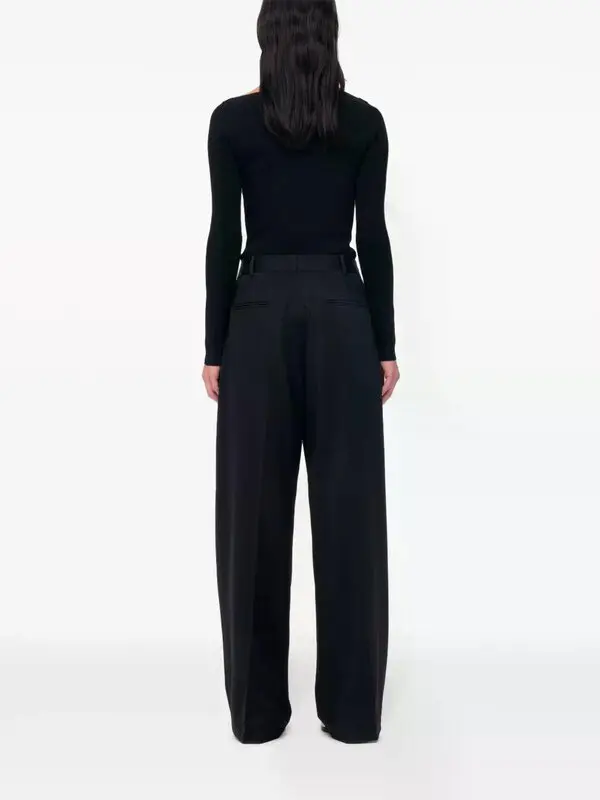 Another Tomorrow Cut-out Knitted Top