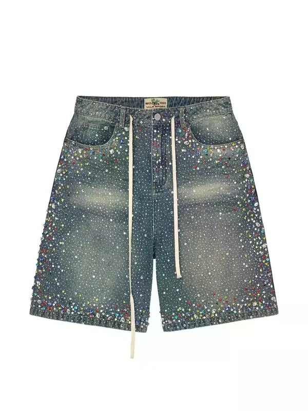 VALE FOREVER Crystal-embellished Shorts - Blue