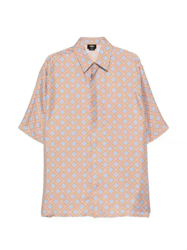 Fendi Geometric-print Short-sleeve Shirt