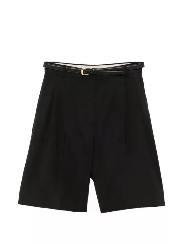Max Mara Adorno Belted Pleated Shorts